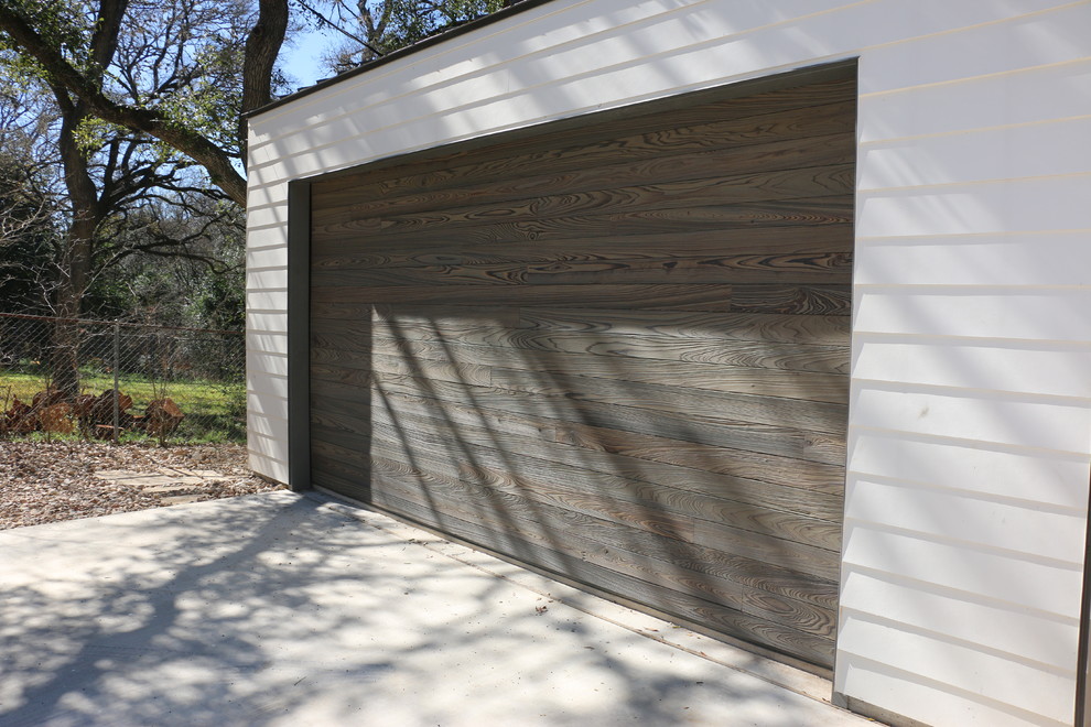 Real wood overhead garage doors - Modern - Garage - Austin - by Cedar ...