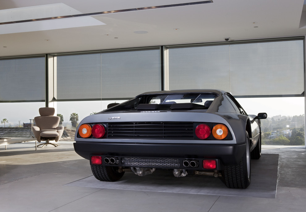 Retractable screens at The Ultimate Garage - Contemporary - Garage ...