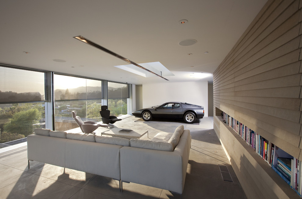 Retractable screens at The Ultimate Garage - Contemporary - Garage ...