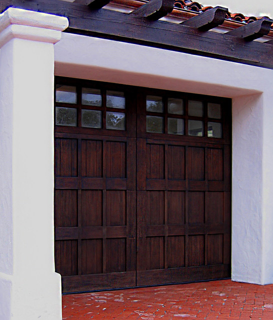 Rustic Spanish Carriage Style Garage Door in Santa Barbara ...