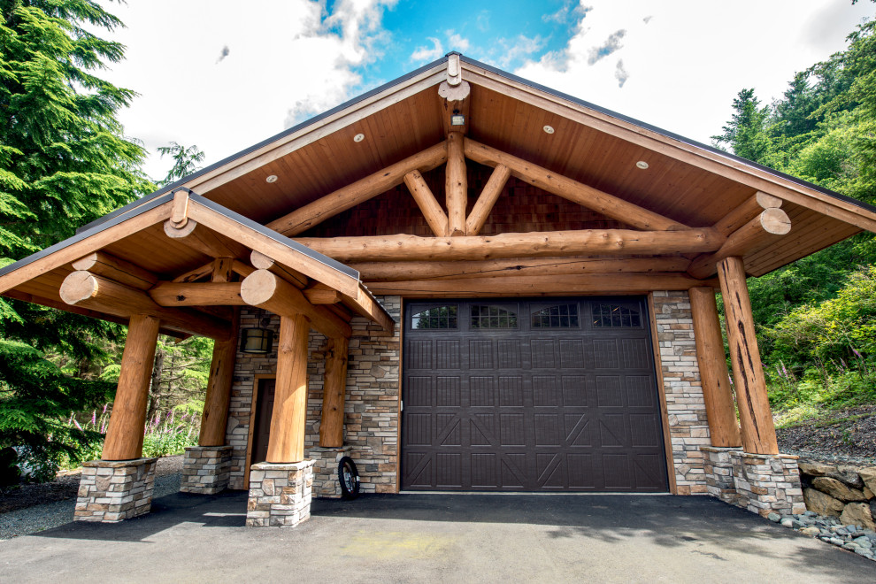 Rustic Style Facade - Rustic - Garage - Detroit - by Cultured Stone ...