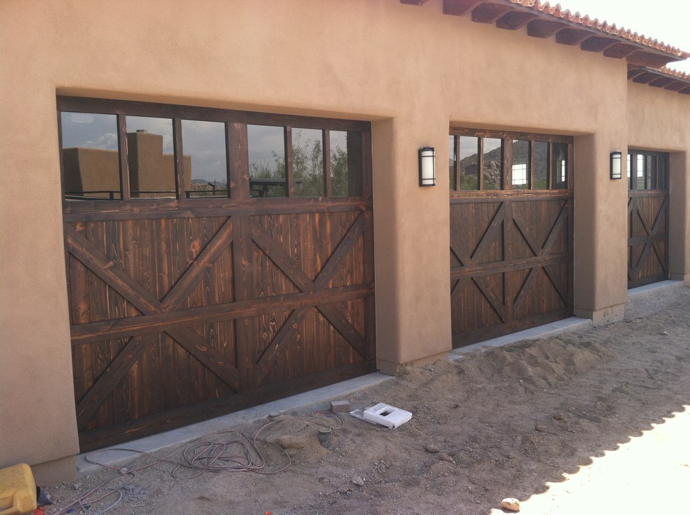 Solid Wood Garage Doors - Rustic - Garage - Phoenix - by Door 48 ...