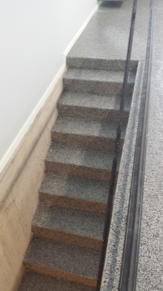 Stairs and Railway area in Smoke Epoxy Floor Coating - Traditional ...