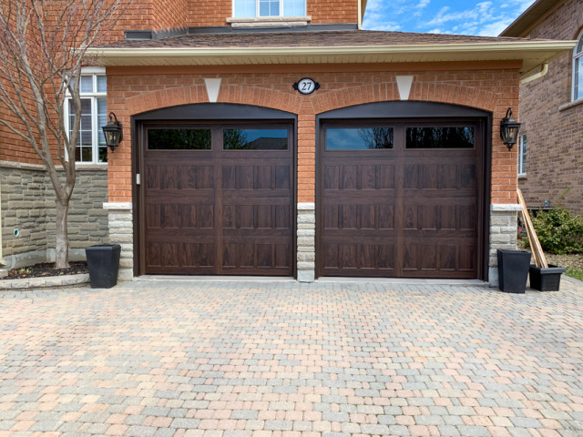 Stamped Shaker - Walnut - Traditional - Garage - by C.H.I. Overhead ...