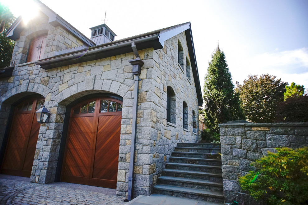 Stone Carriage House - Traditional - Garage - Boston - by Covenant LLC ...