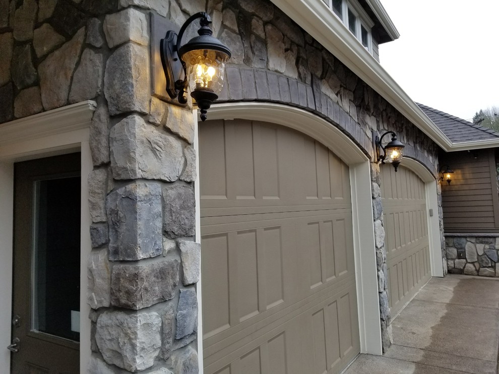 Stone Veneer - Modern - Garage - Portland - by Brown Bros. Masonry | Houzz