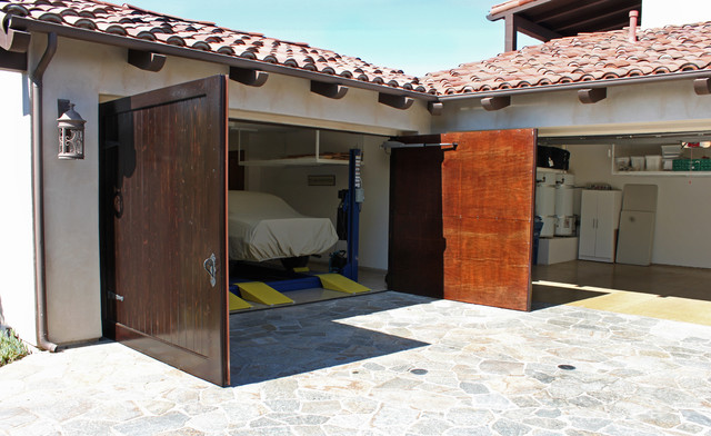 Swing-Out Wood Garage Doors - Craftsman - Garage - San Diego - by ...