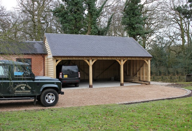 Three Bay Garages - Rustic - Garage - Cheshire - by Cheshire Oak ...