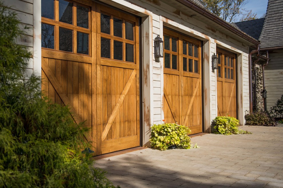 Town & Country Elegant Farmhouse Custom Home Build - Rustic - Garage ...