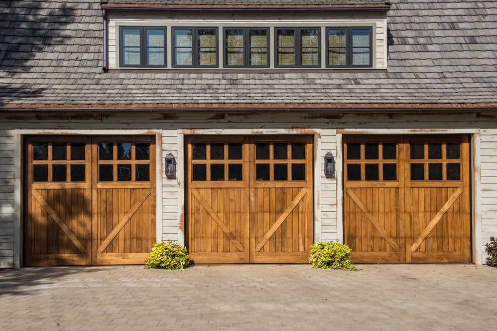 Town & Country Elegant Farmhouse Custom Home Build - Rustic - Garage ...