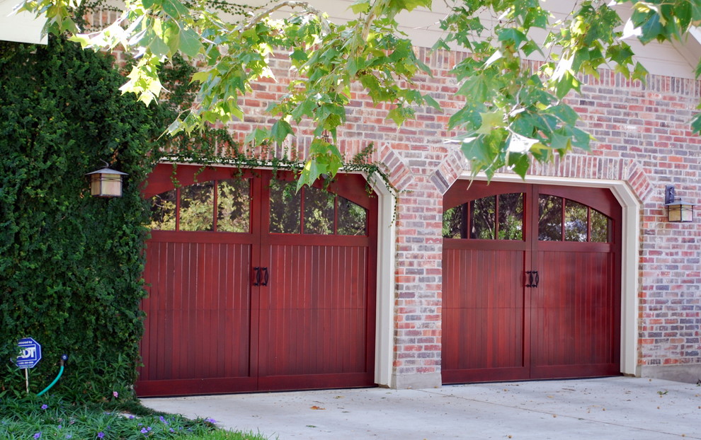 Upgraded Wood Doors in a Carriage Style by Cowart Door System ...