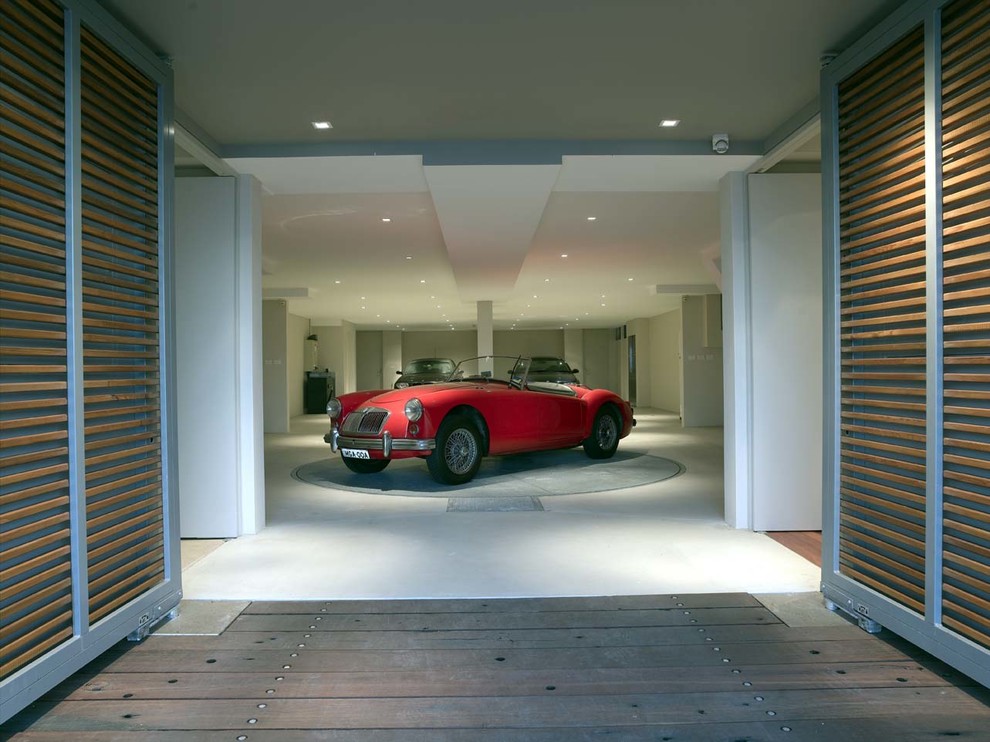 Concealed Garage with Turntable - Contemporary - Garage - Sydney - by ...