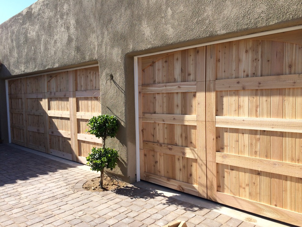 Wood Garage Doors Desert Highlands Scottsdale, Az - Rustic - Garage ...