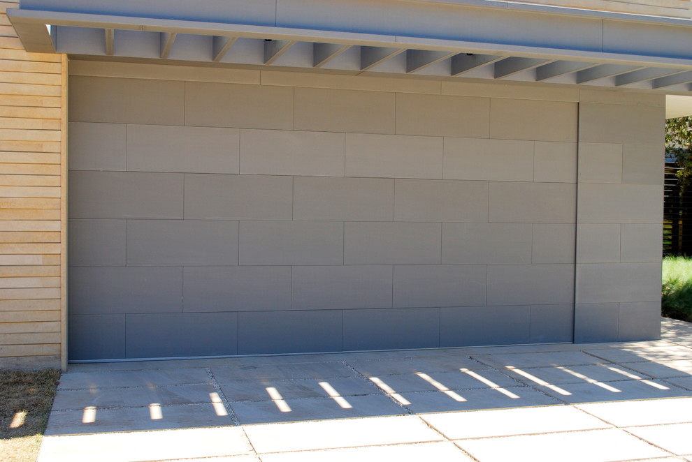 Zinc Clad Garage Doors w/ "Stretcher" Bond Pattern - Contemporary ...