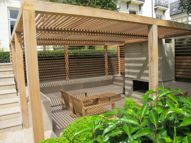 Formal Structural Garden - Contemporary - Garden Shed and Building ...
