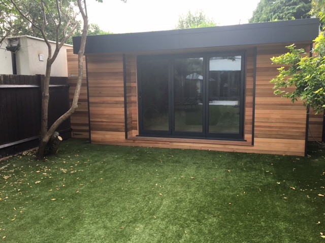 Garden Teen Den with Cedar Cladding - Contemporary - Shed - West ...