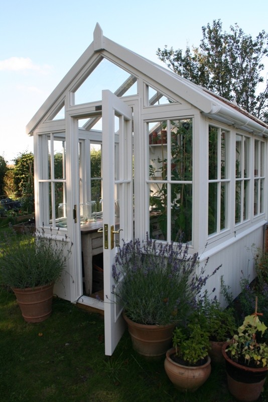 Posh shed with Greenhouse - Traditional - Shed - by User | Houzz