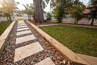 Landscape Timber Driveway Modern Landscape Design For Kenton