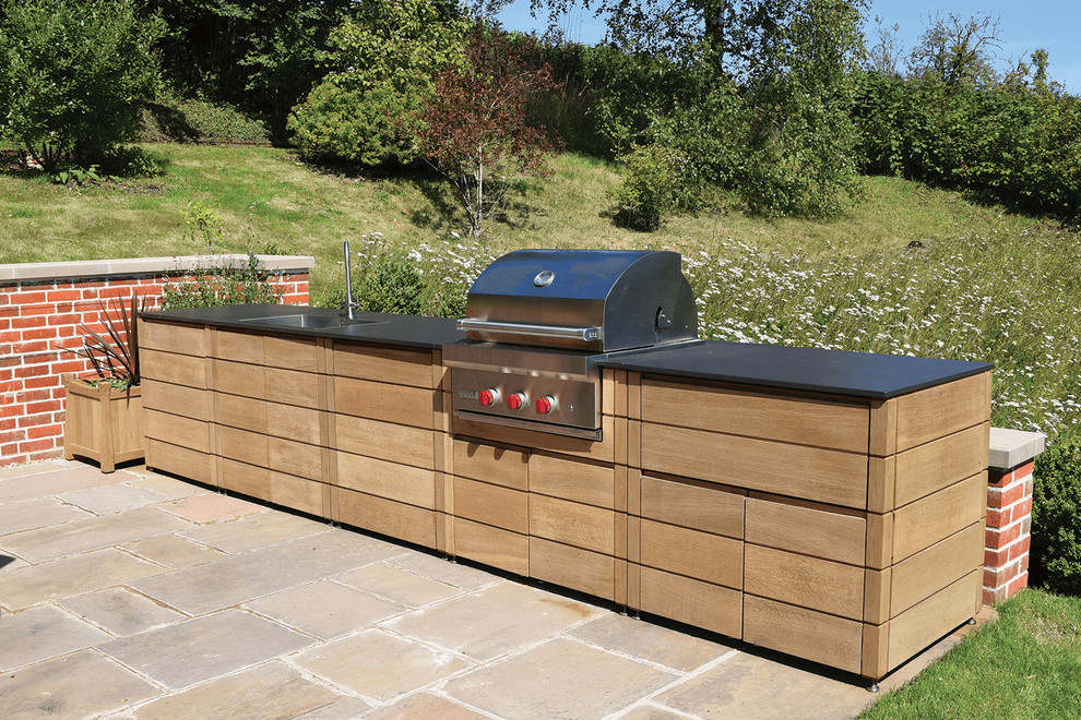 A la Carte Linear Outdoor Kitchen - Landscape - Hampshire - by Gaze ...