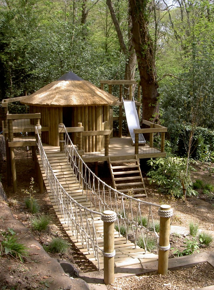 Adventure treehouses and Rope Bridge - Rustic - Garden - London - by ...