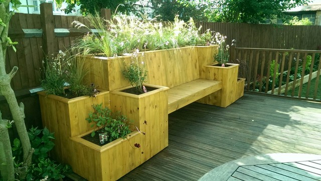 Bespoke Garden Planter with Seating - Modern - Garden - Essex - by ...
