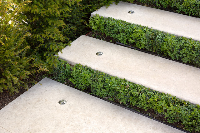 Bespoke Landscaping: Dijon Limestone Pavers & Steps - Contemporary ...