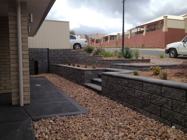 Block Retaining Walls - Modern - Garden - Adelaide - by Adelaide ...