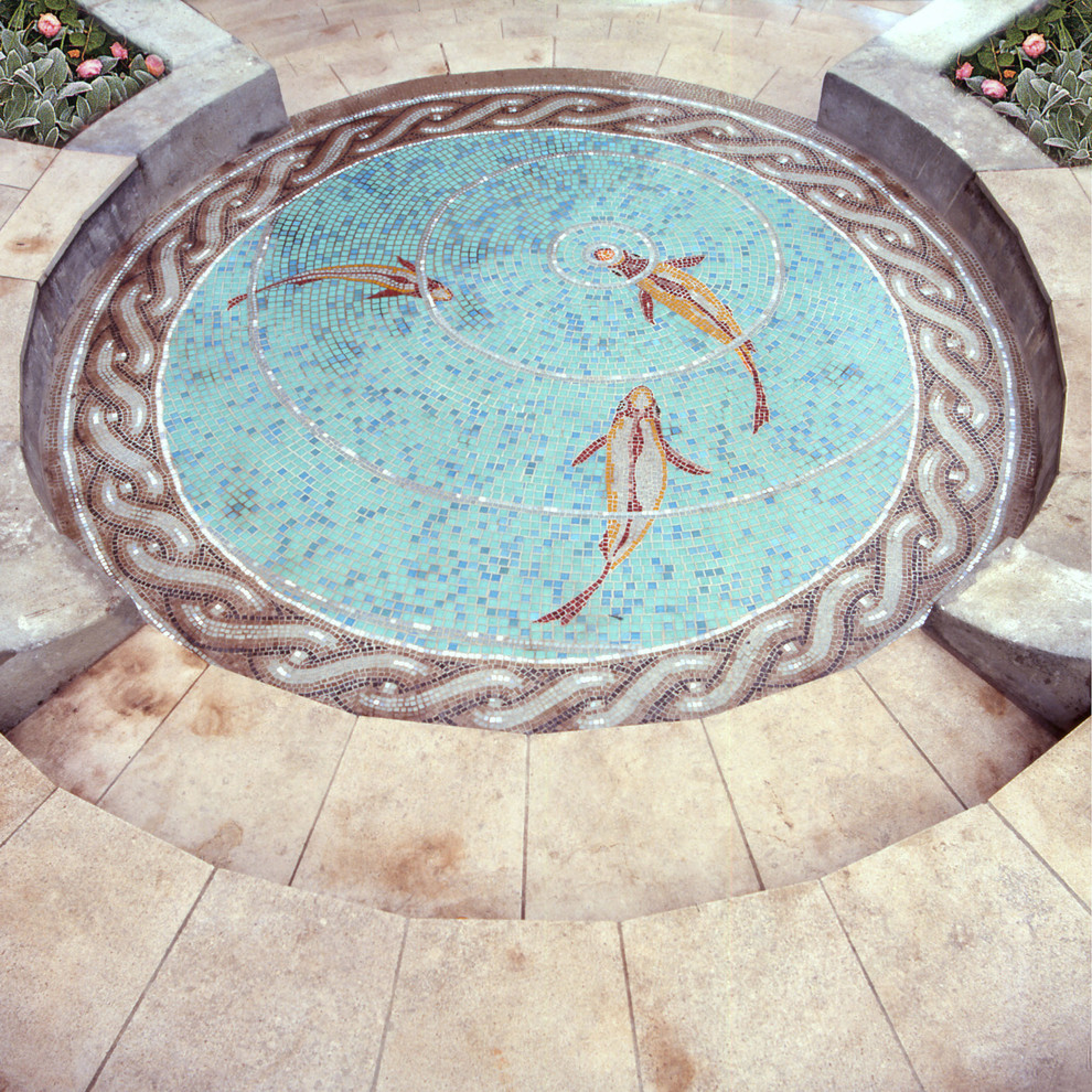 Carp Pool Mosaic - Mediterranean - Landscape - London - by DKT Artworks ...
