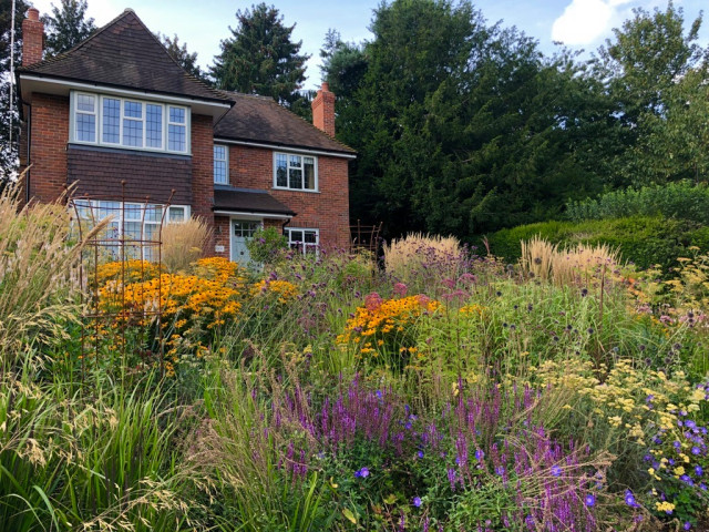 Country Front Garden with a natural prairie style planting - Campagne ...