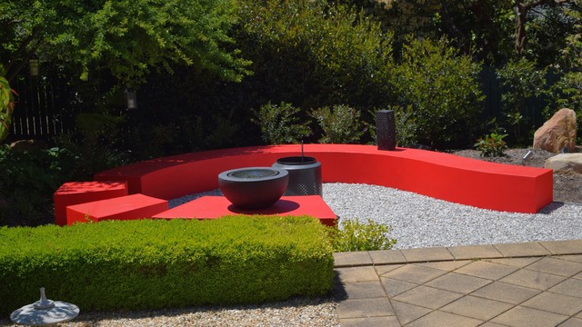 Feature Seating Wall - Contemporary - Garden - Canberra - Queanbeyan ...