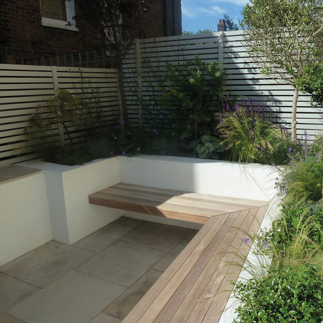 Floating hardwood bench - Contemporary - Landscape - London - by Love ...
