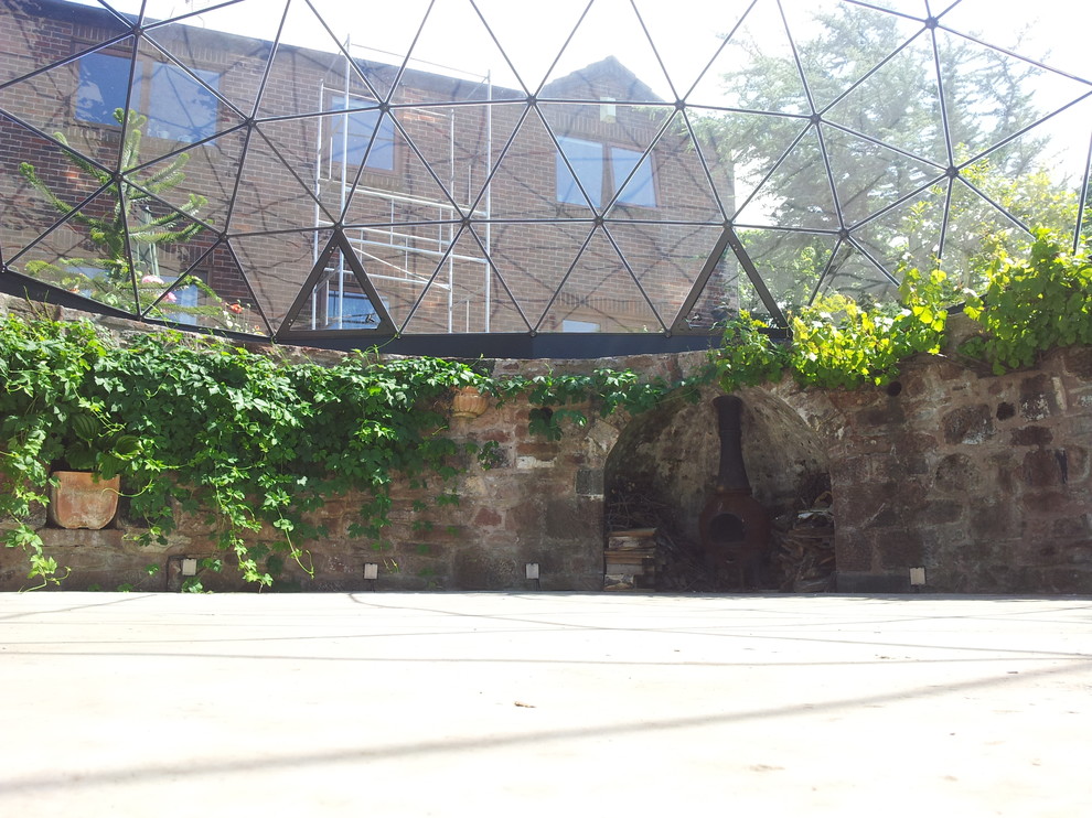 Geodesic dome skylight over sunken garden - Contemporary - Landscape ...