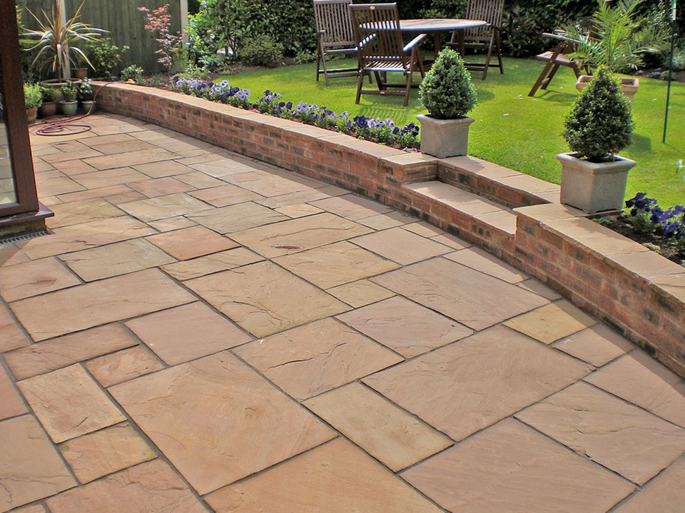 Indian Stone Patios - Traditional - Landscape - West Midlands - by H&R ...