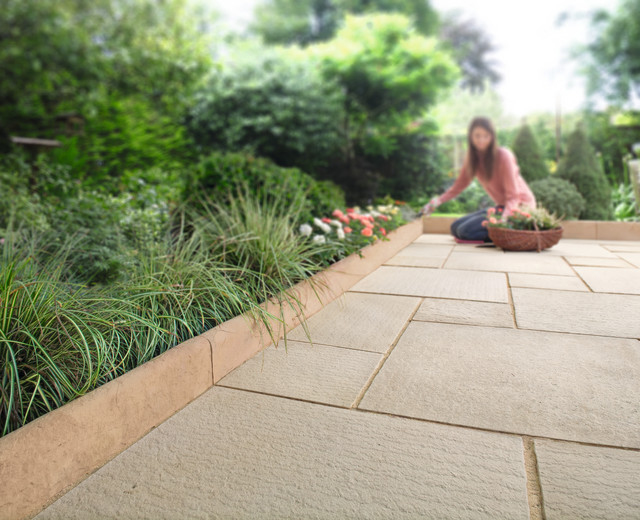 Marshalls Hewnstone Natural Stone Effect Edgings - Traditional - Garden ...