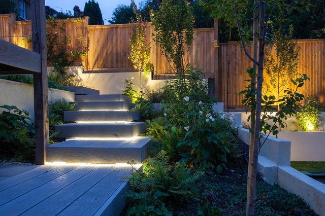Multi-level garden - Contemporary - Garden - Hampshire - by Simon ...