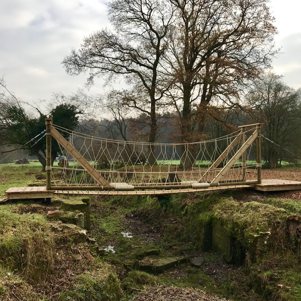 National Trust - Fixed Beam Rope Bridge - Traditional - Landscape ...