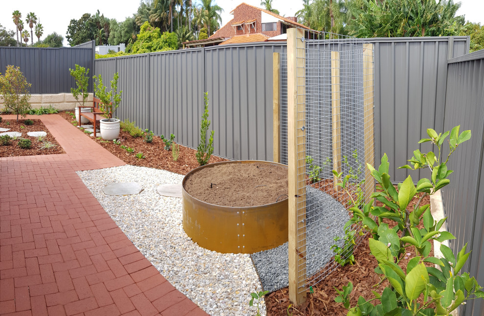 No Lawn Waterwise Front & Back Gardens - Industrial - Landscape - Perth ...