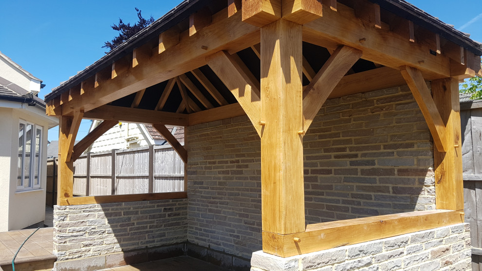 Oak Frame Outdoor Kitchen - Modern - Landscape - Oxfordshire - by ...