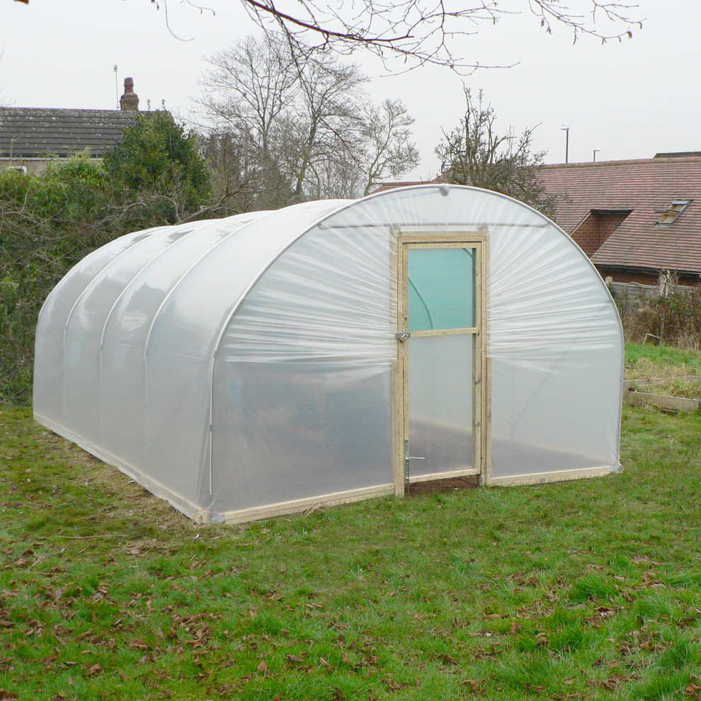 Polytunnel 12ft wide with baserail PLT-013 - Traditional - Landscape ...