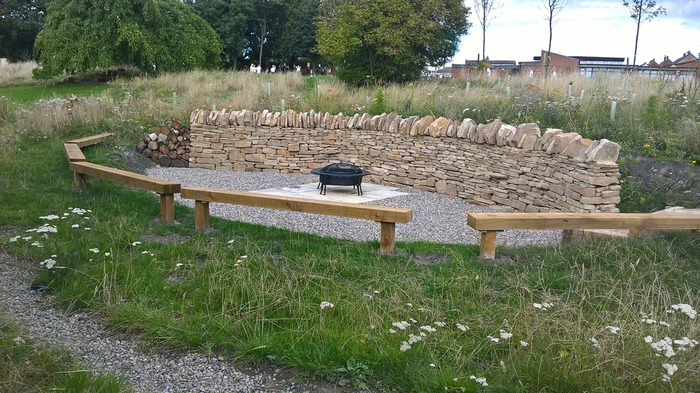 Prayer / sensory garden, dipping pond, fire pit - Traditional - Garden ...