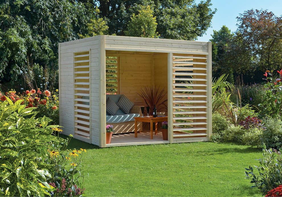 Rowlinson Carmen Summer House in Natural Timber - Contemporary - Garden ...