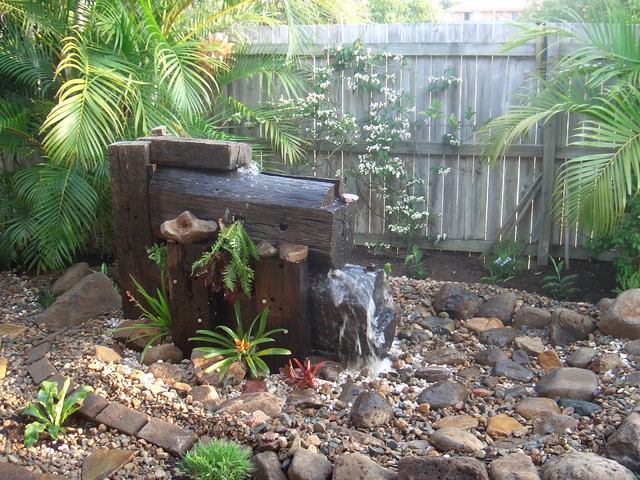 Rustic water feature - Rustic - Garden - Sunshine Coast - by Peter ...