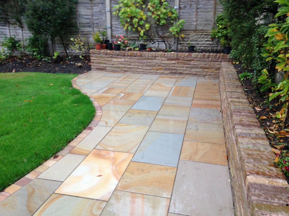 Sawn Sandstone Paving with Sandstone Walling - Garden - Other - by The ...