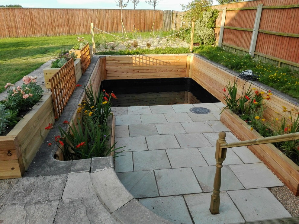 Sunken pond garden - Contemporary - Landscape - Other - by Hall ...