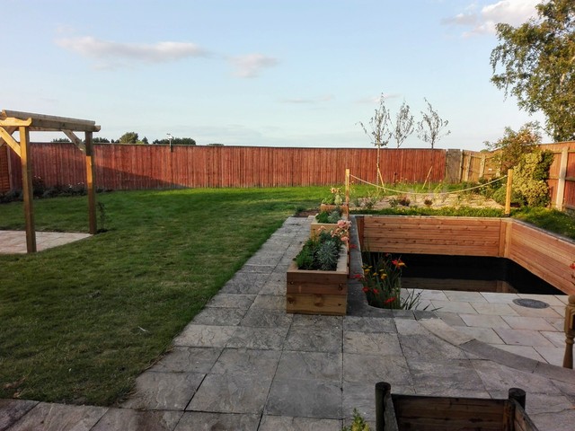 Sunken pond garden - Contemporary - Garden - Other - by Hall ...