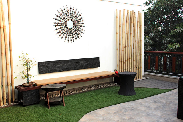 Terrace Garden at Panchsheel Enclave, Delhi - Rustic - Landscape ...