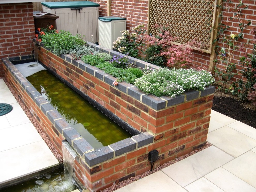 The water feature with planting bed - Contemporary - Landscape - Other ...