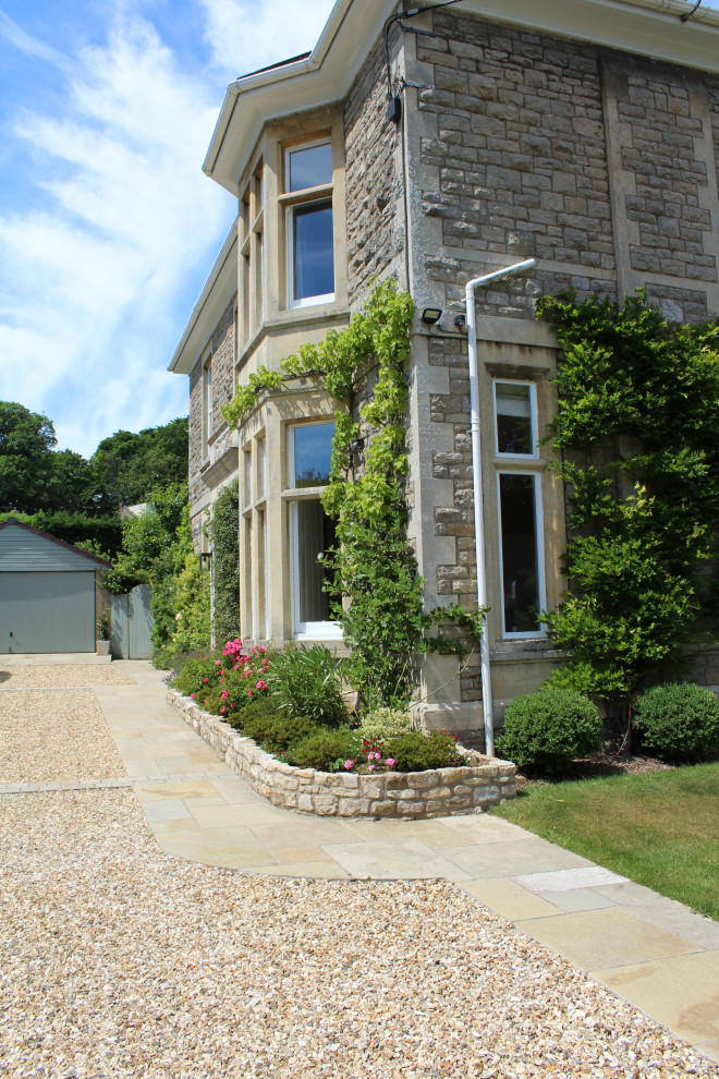 Victorian Front Garden With Long Gravel Drive - Victorian - Landscape ...