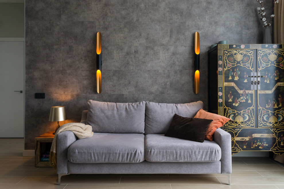 Интерьер в ЖК RedSide - Contemporary - Living Room - Moscow - by Егор ...