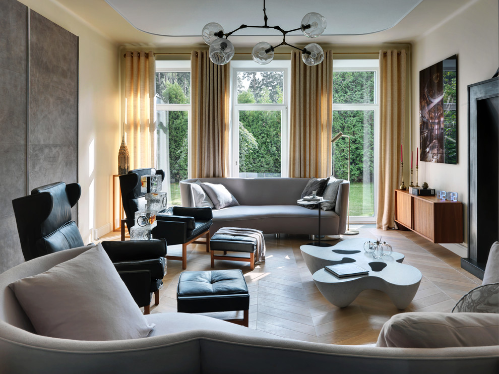 Rublevka - Midcentury - Living Room - Moscow - by Oleg Klodt Architecture & Design | Houzz